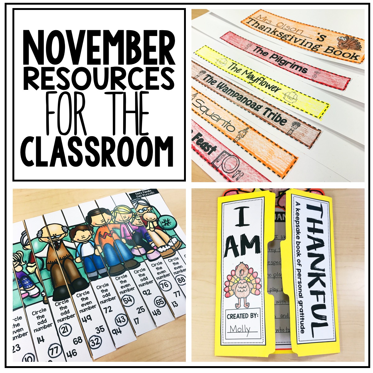 I Am Thankful Lapbook - Lucky Little Learners