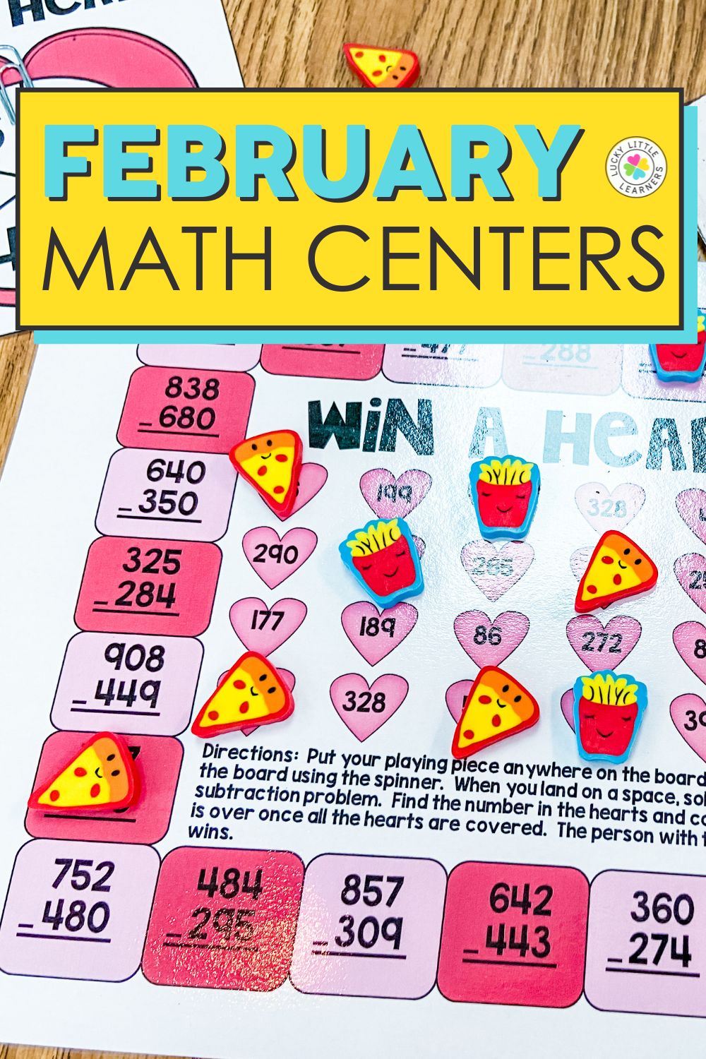 Play-Based February Math Centers - Lucky Little Learners
