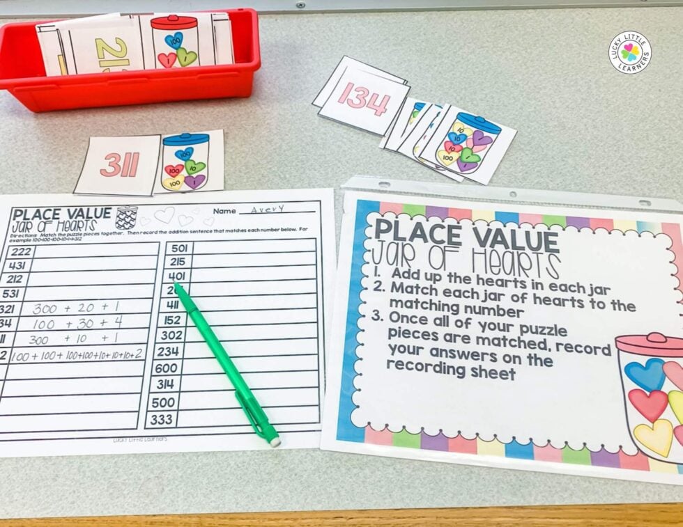 Play-Based February Math Centers - Lucky Little Learners