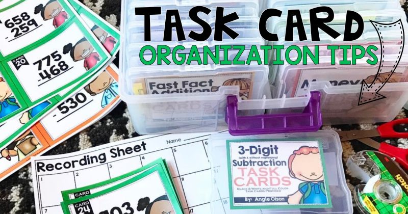 Task Card Organization Tips - Lucky Little Learners