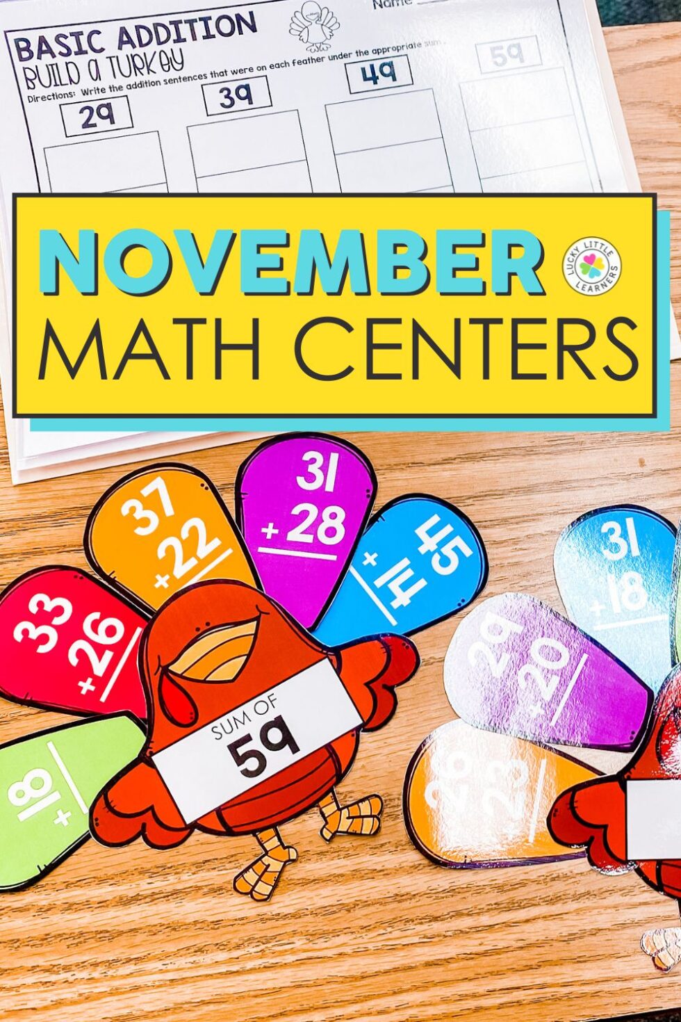 November Math Centers - Lucky Little Learners