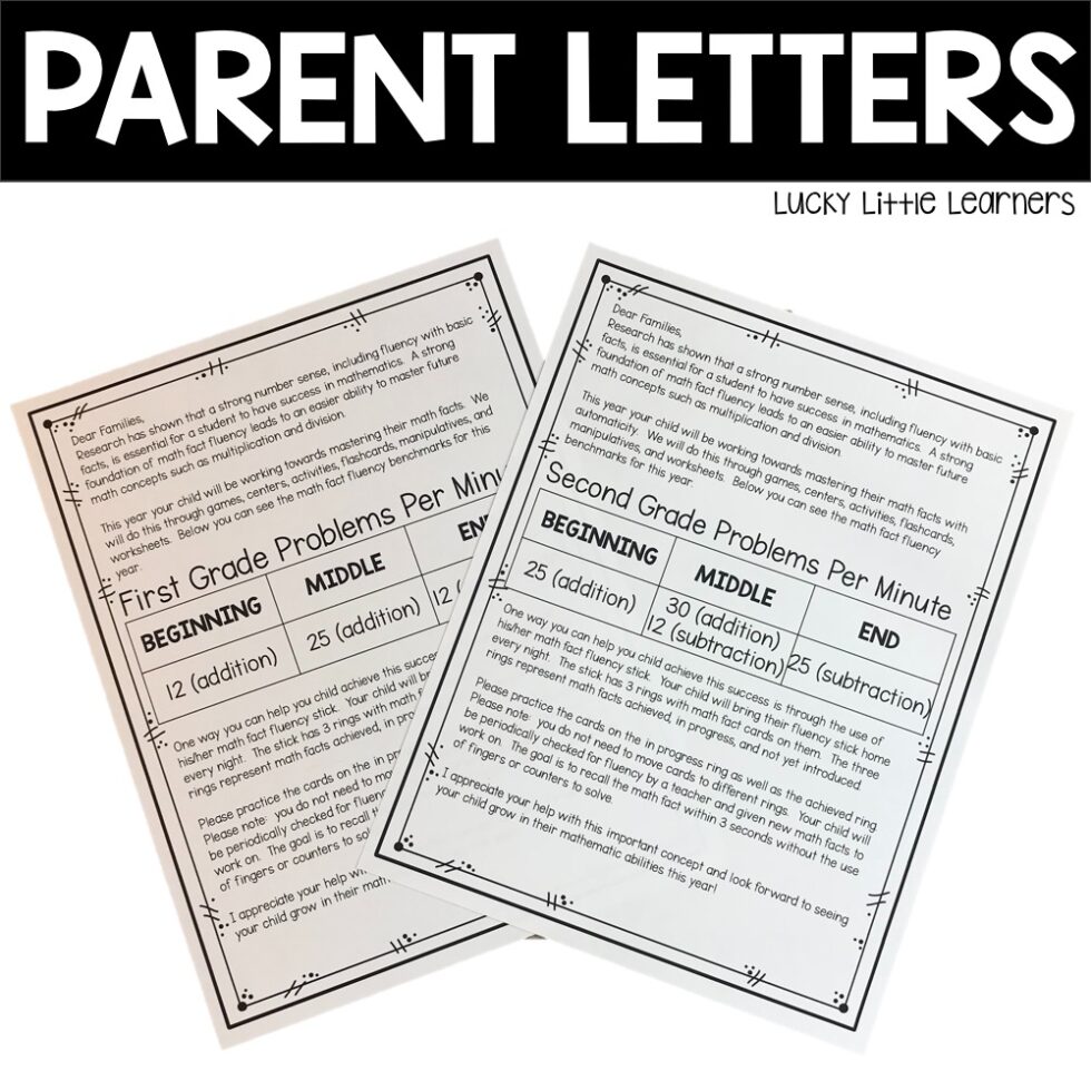 Math Fact Fluency Sticks - Lucky Little Learners