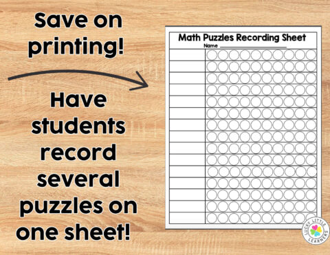 Printable Math Puzzles for 2nd Grade - Lucky Little Learners