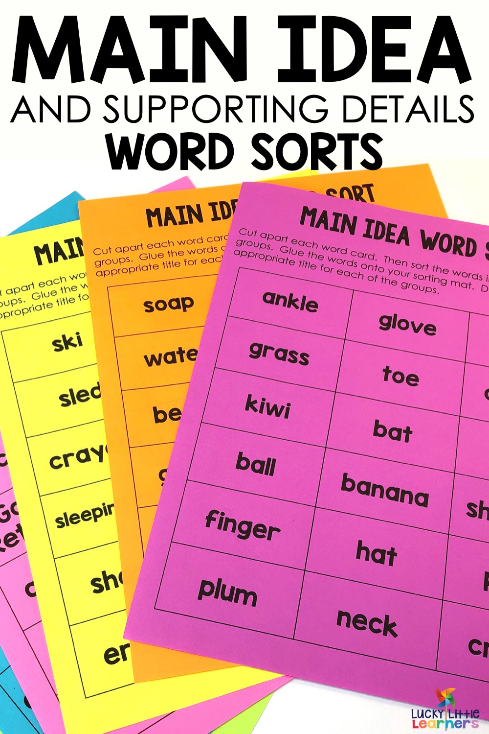 Teaching Main Idea and Details - Lucky Little Learners