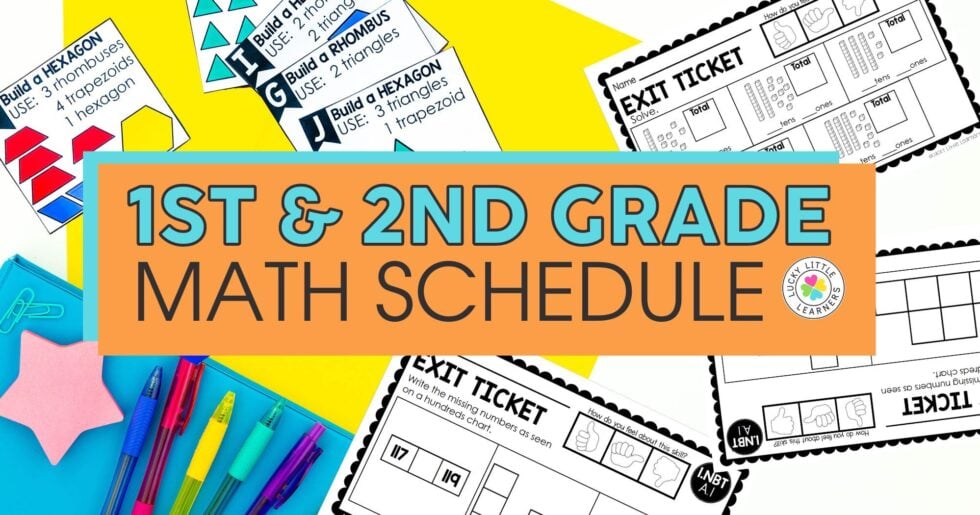 1st and 2nd Grade Math Schedule - Lucky Little Learners 1st and 2nd ...
