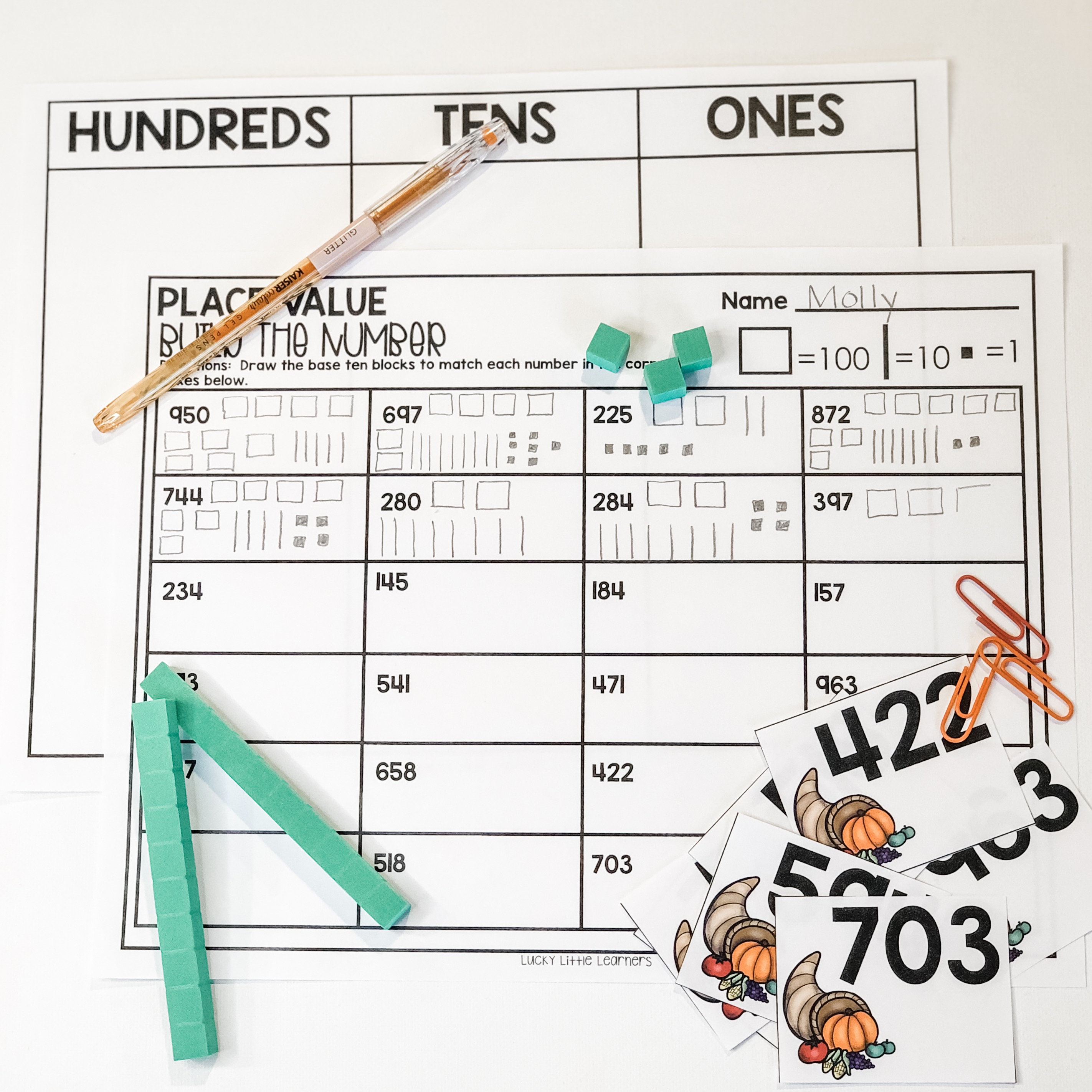 Fall Math Centers - Lucky Little Learners