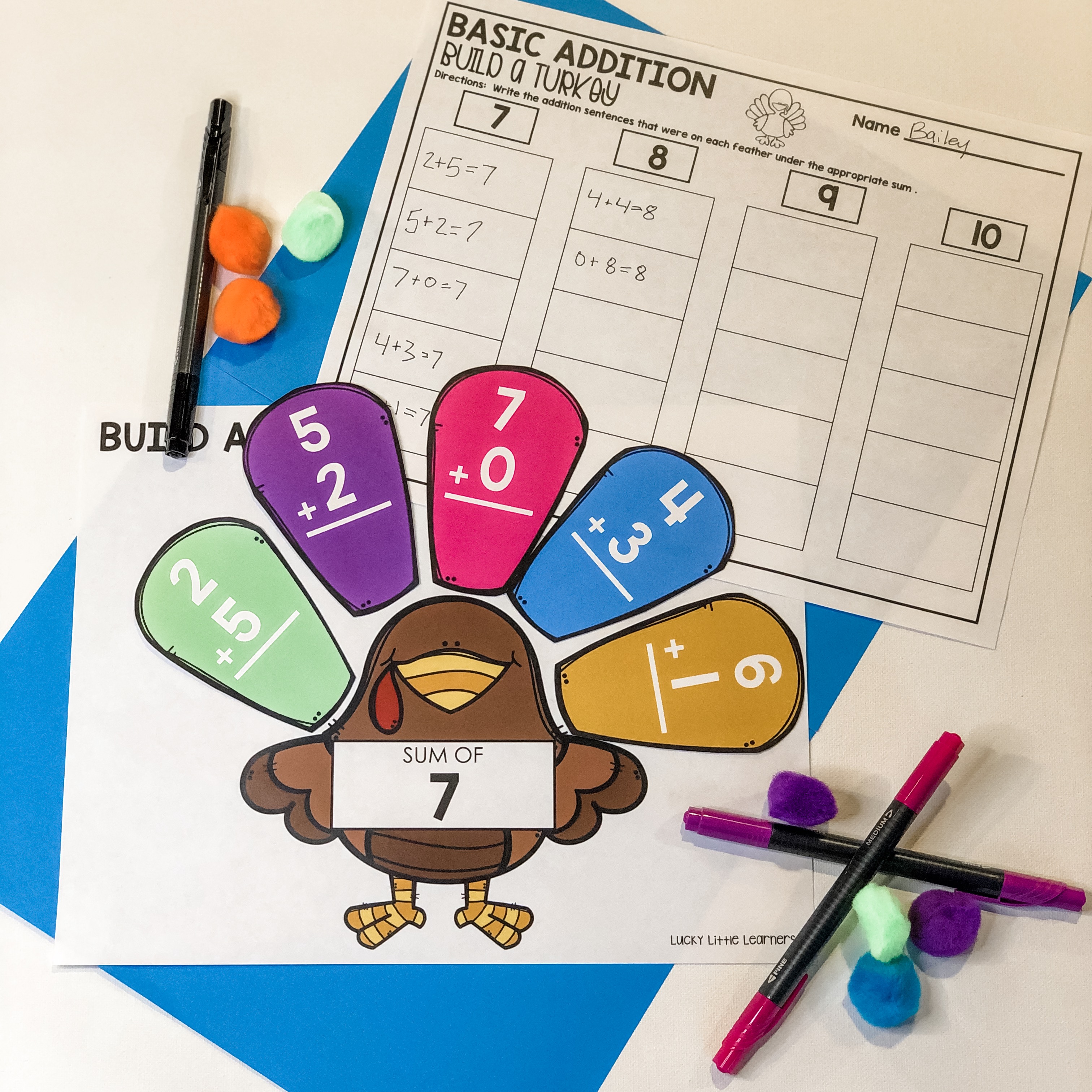 Fall Math Centers - Lucky Little Learners