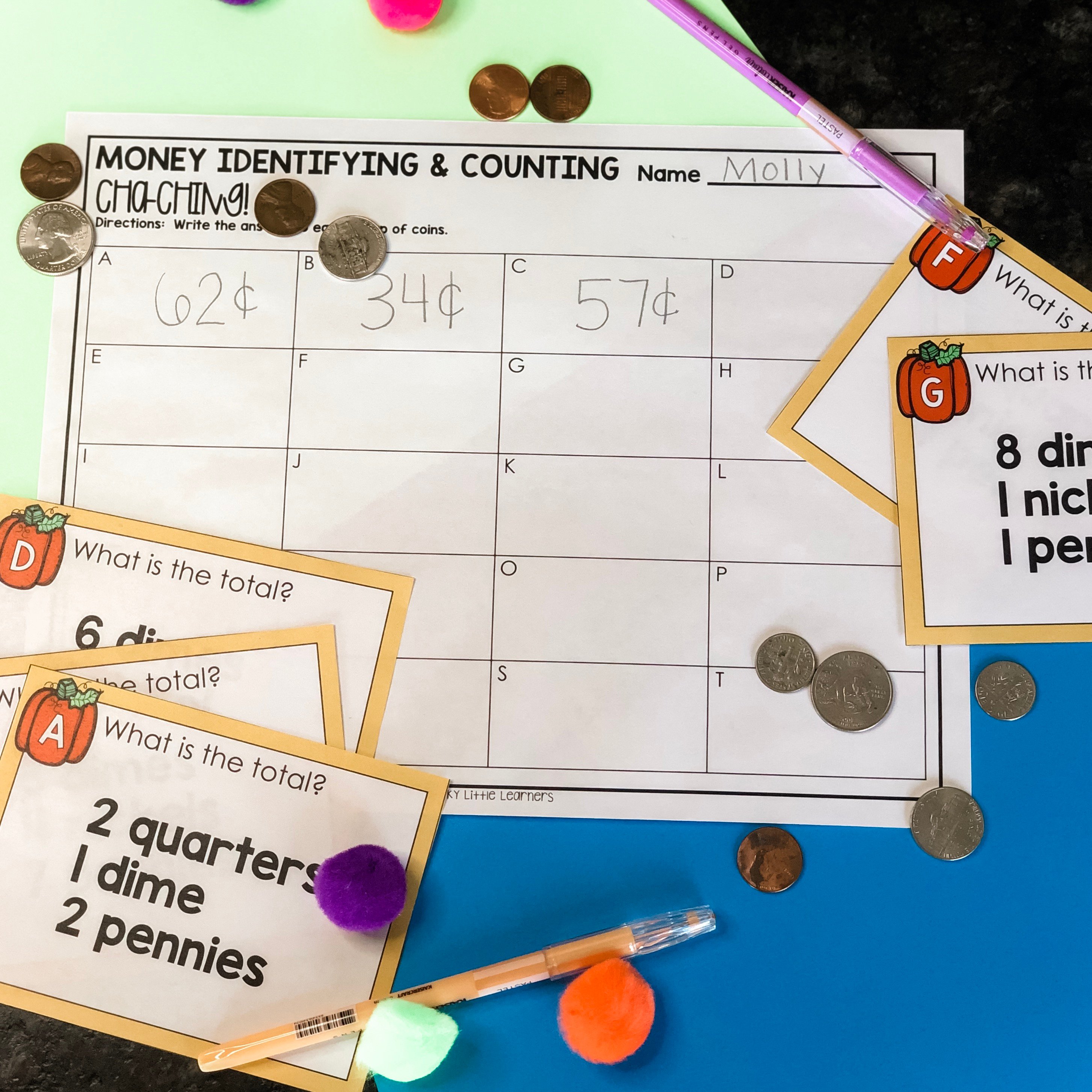 Fall Math Centers - Lucky Little Learners