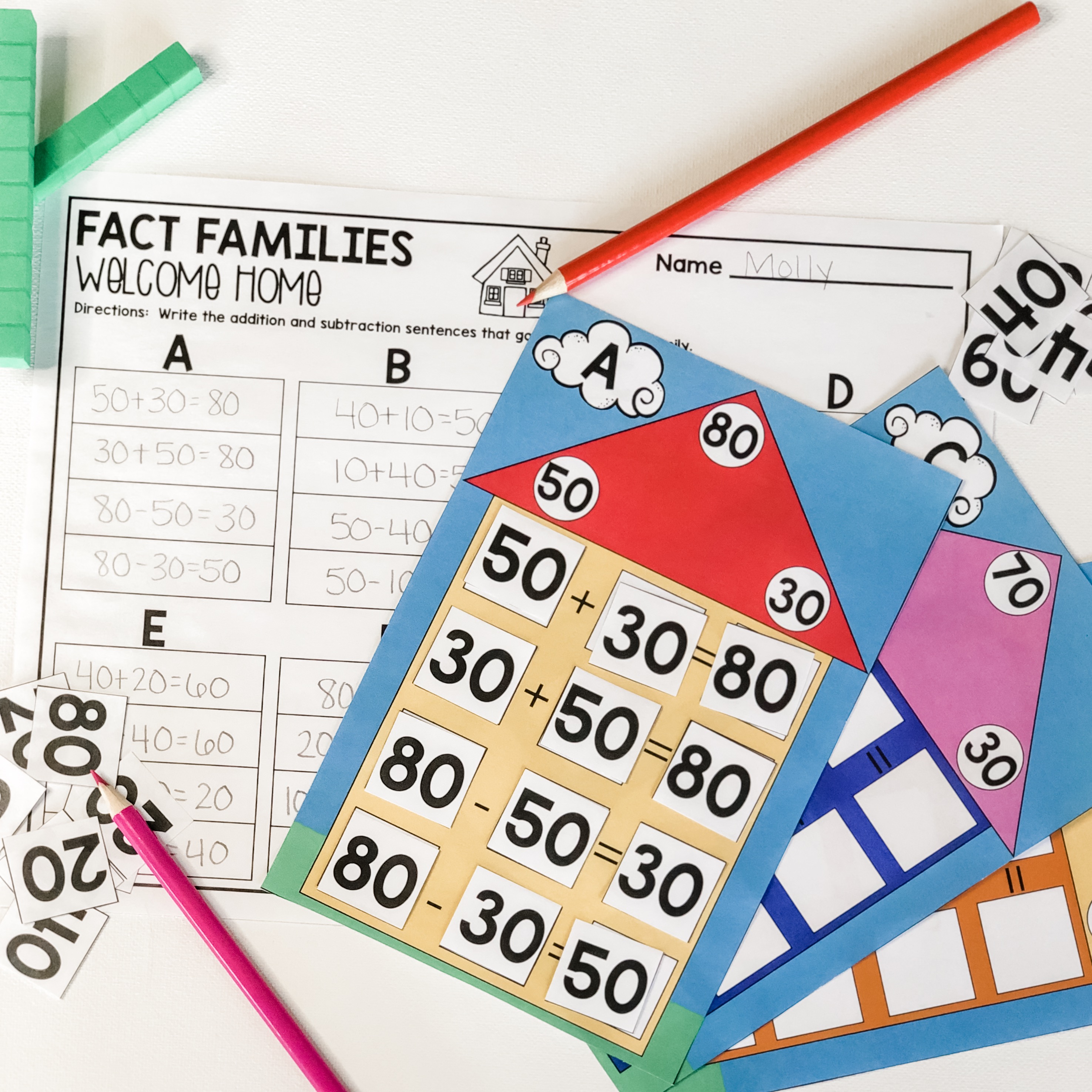 Fall Math Centers - Lucky Little Learners