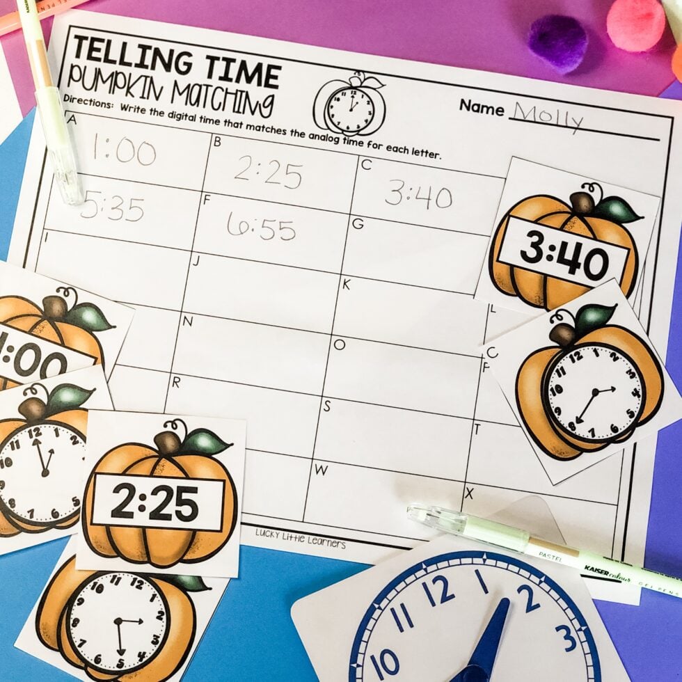 Fall Math Centers - Lucky Little Learners