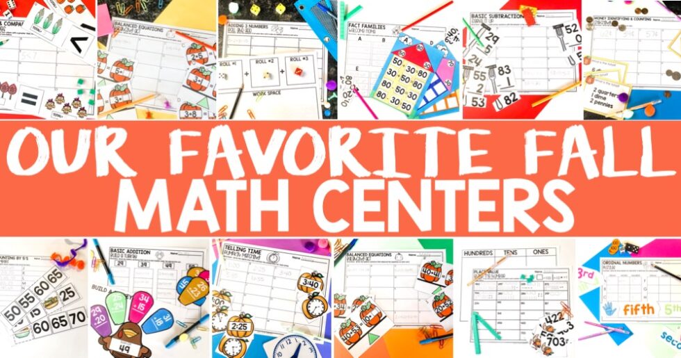 Fall Math Centers - Lucky Little Learners