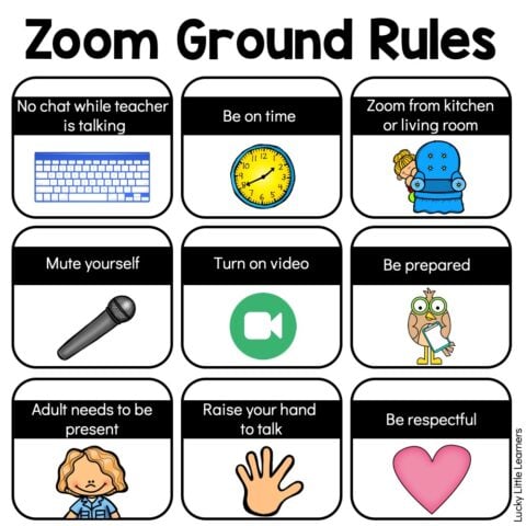 Zoom Activities to Use with Distance Learning - Lucky Little Learners