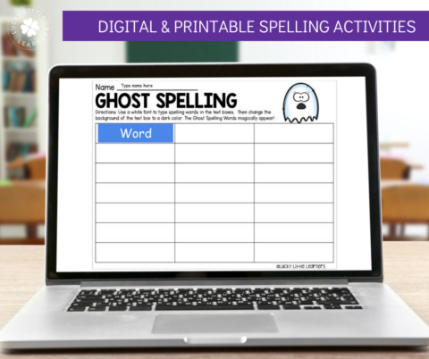 Spelling Activities for Remote Learning - Lucky Little Learners