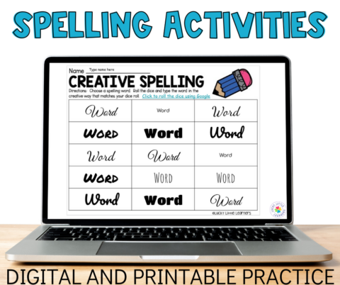 Spelling Activities for Remote Learning - Lucky Little Learners