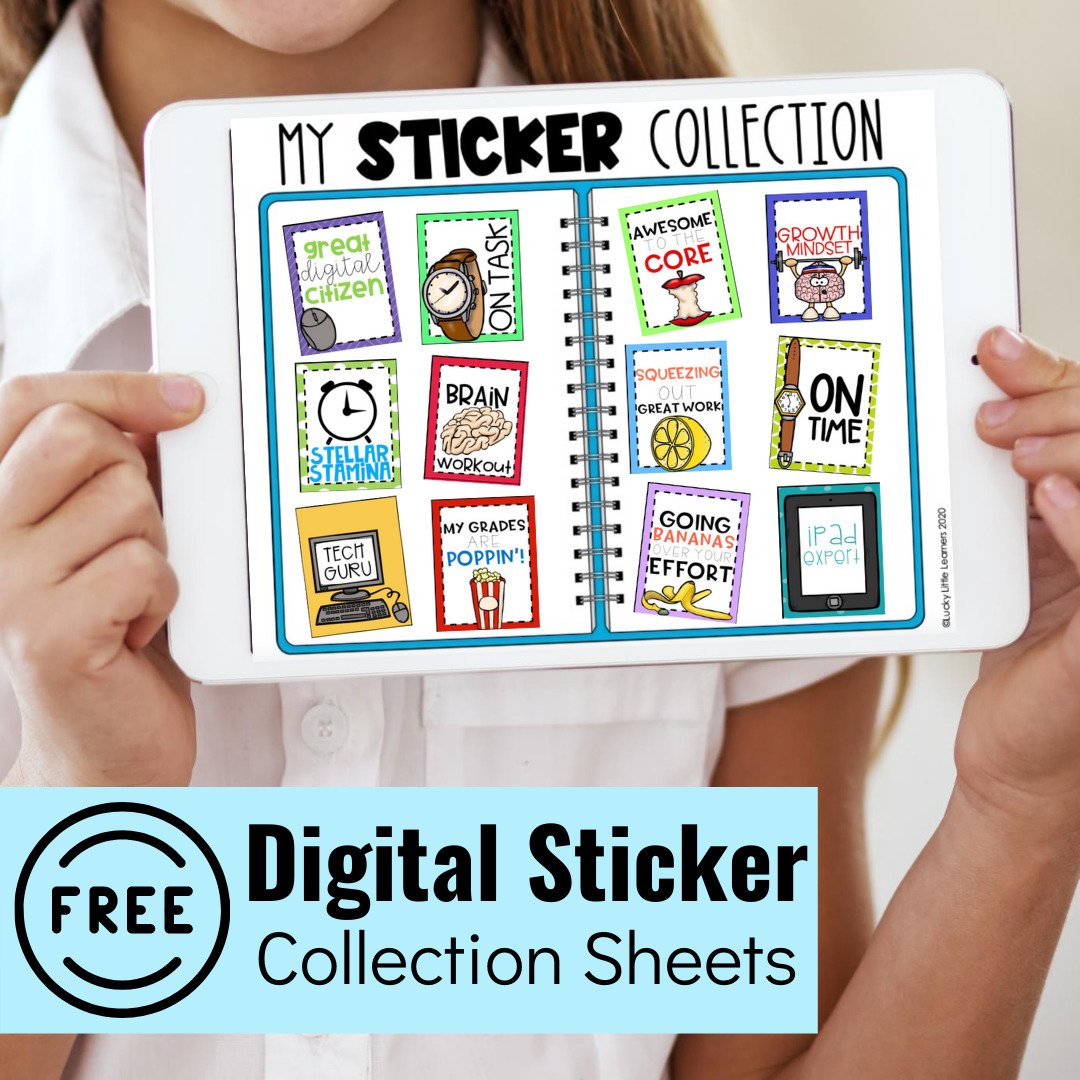 Digital Stickers with Google Classroom and SeeSaw - Lucky Little Learners