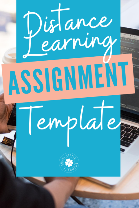 Free Distance Learning Assignment Template - Lucky Little Learners