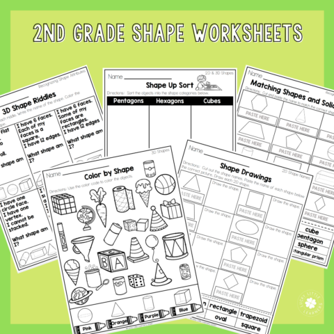 2nd Grade Math Worksheets - No Prep! - Lucky Little Learners