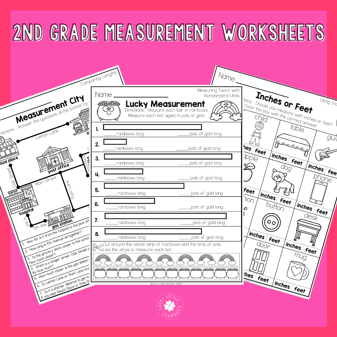 2nd Grade Math Worksheets - No Prep! - Lucky Little Learners