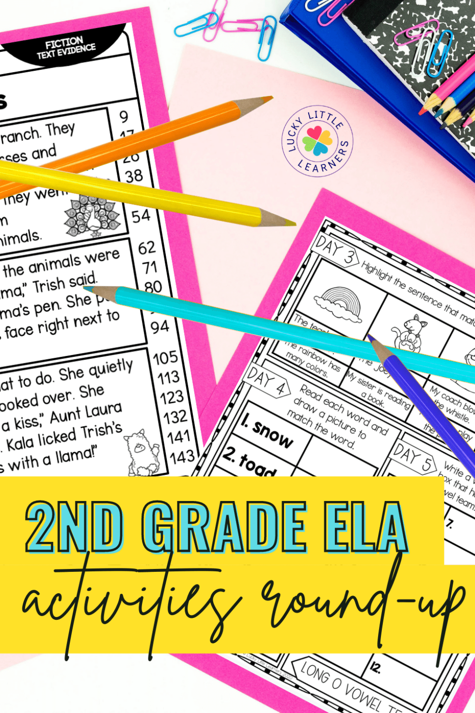 2nd Grade ELA Activities Round-Up - Lucky Little Learners