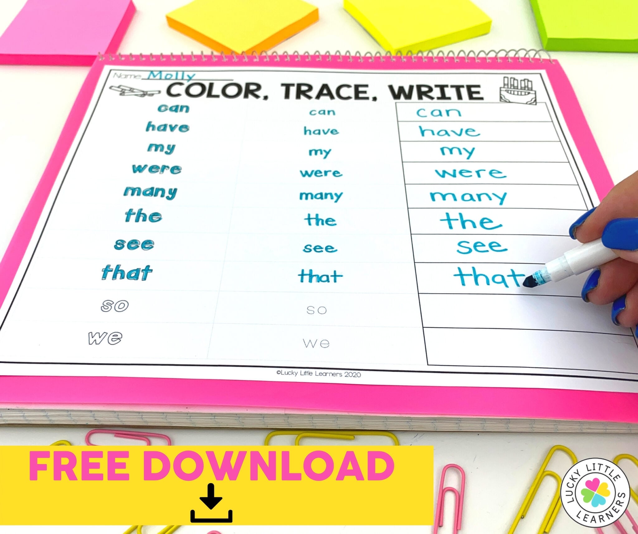 Free Sight Word Activities - Lucky Little Learners