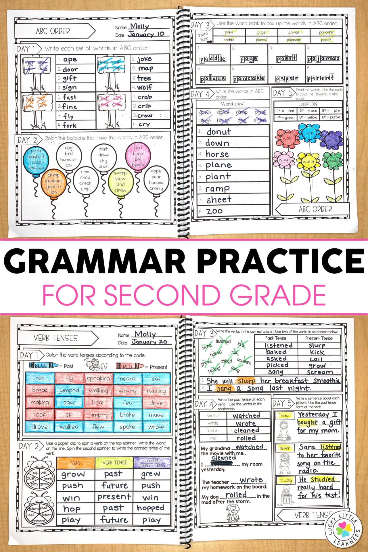 No Prep Daily Grammar Practice in 2nd Grade - Lucky Little Learners