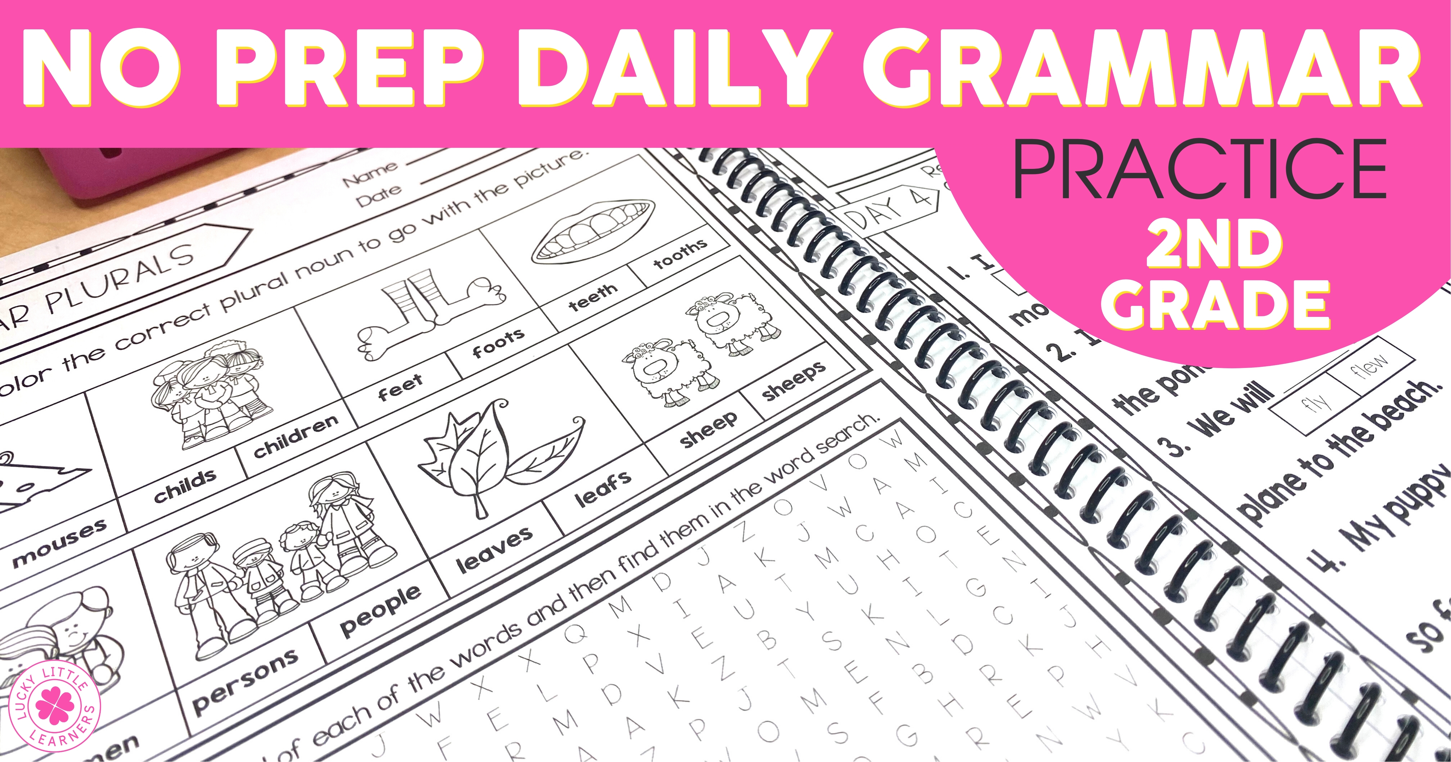No Prep Daily Grammar Practice in 2nd Grade - Lucky Little Learners