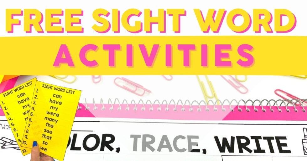 Free Sight Word Activities - Lucky Little Learners