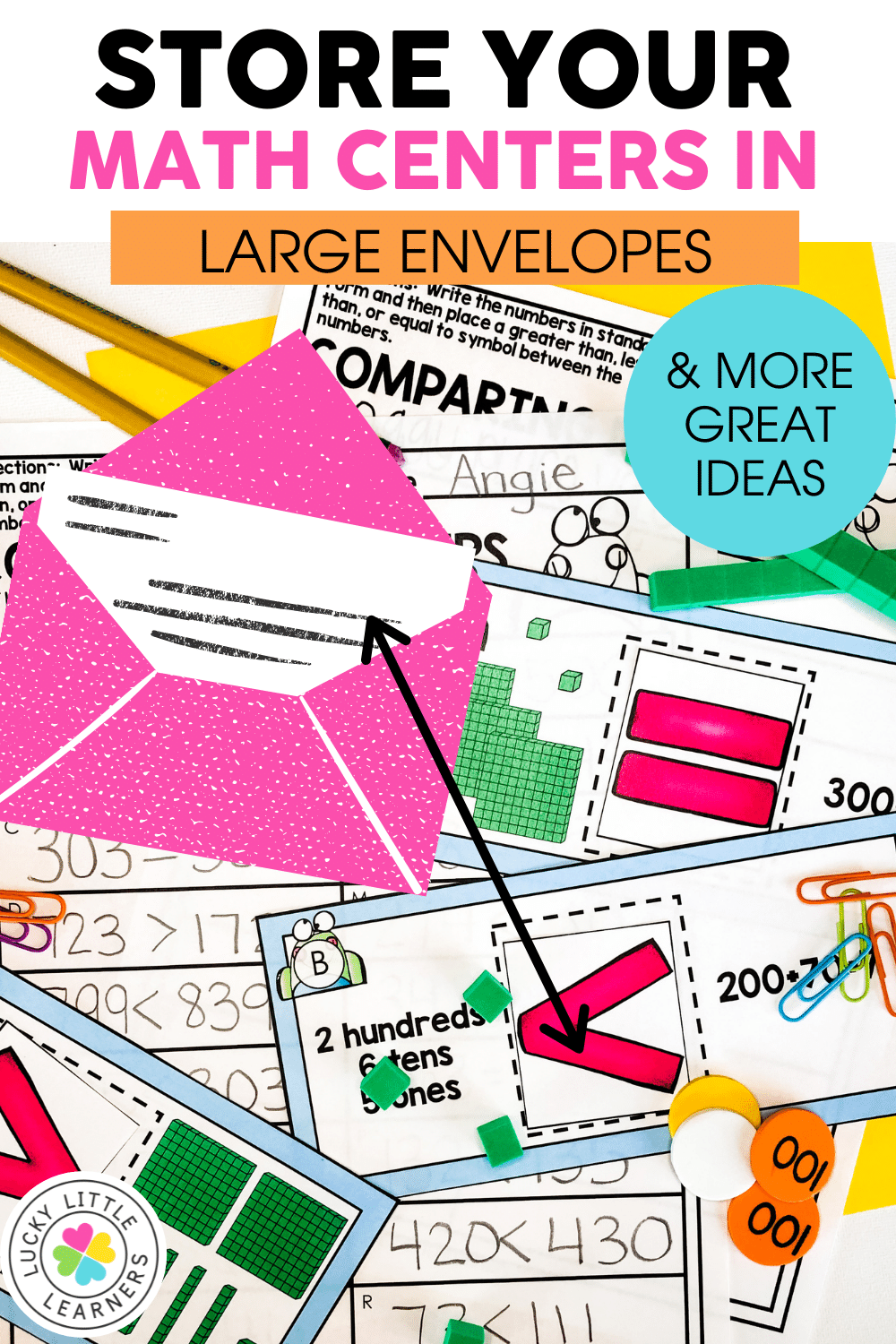 How to Organize Math and Literacy Centers - Lucky Little Learners