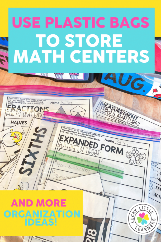 How to Organize Math and Literacy Centers - Lucky Little Learners
