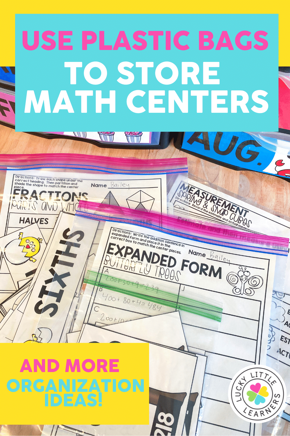 How to Organize Math and Literacy Centers - Lucky Little Learners