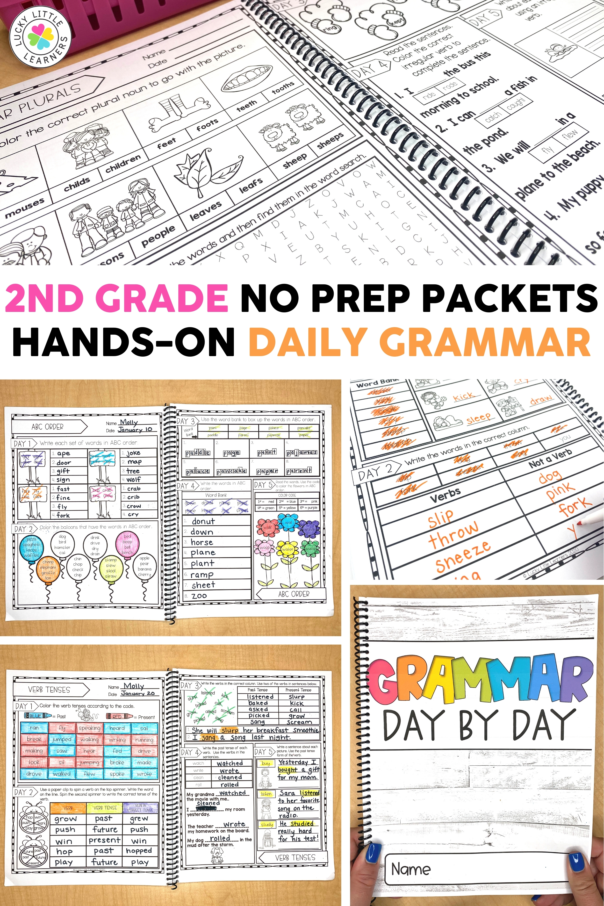 No Prep Daily Grammar Practice in 2nd Grade - Lucky Little Learners