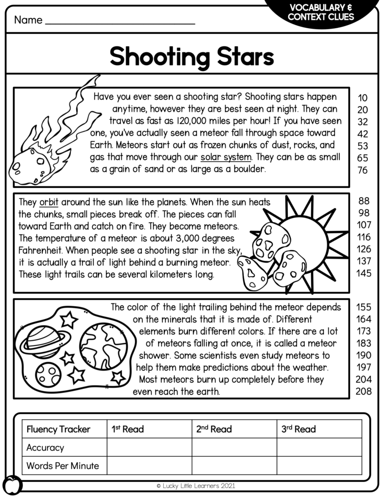 Printable Reading Worksheets For Kindergarten Through Second Grade 