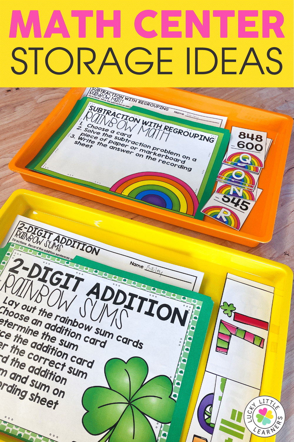 How to Organize Math and Literacy Centers - Lucky Little Learners