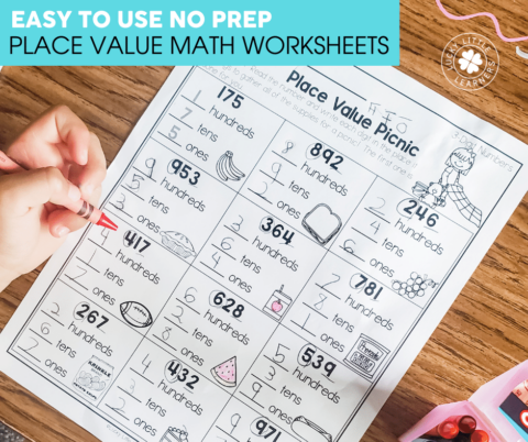 Math Worksheets to Practice Place Value in 2nd Grade - Lucky Little ...