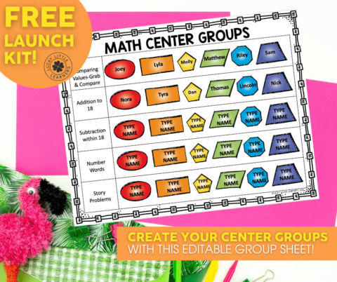 Free 2nd Grade Math Centers and Launch Kit - Lucky Little Learners