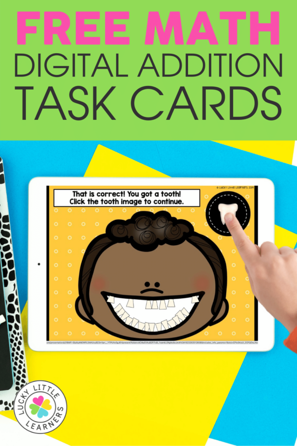 Free Math Game for 2nd Grade: Digital Toothy - Lucky Little Learners