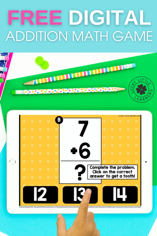 Free Math Game for 2nd Grade: Digital Toothy - Lucky Little Learners