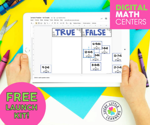 Free 2nd Grade Math Centers and Launch Kit - Lucky Little Learners