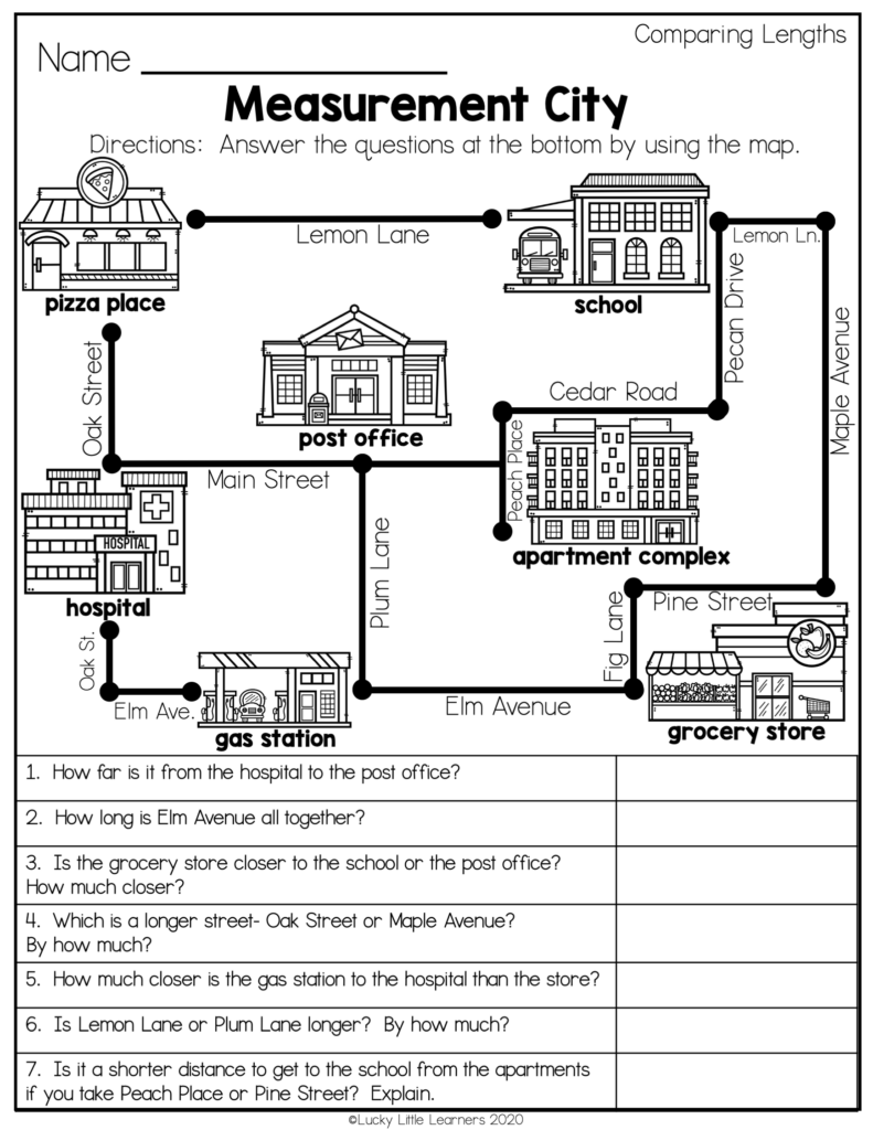 2nd Grade Measurement Worksheets Grade 2 Math Worksheet Measurement 