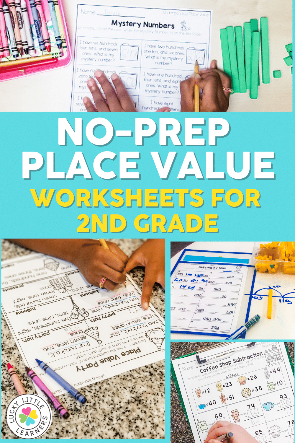 Math Worksheets to Practice Place Value in 2nd Grade - Lucky Little ...