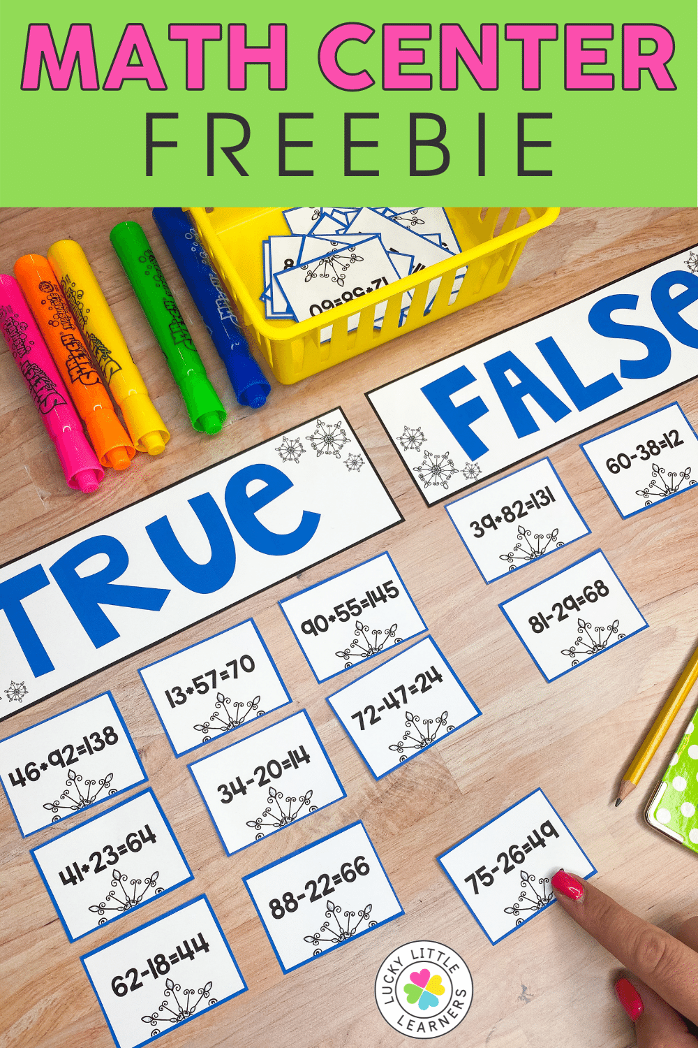 Free 2nd Grade Math Centers and Launch Kit - Lucky Little Learners