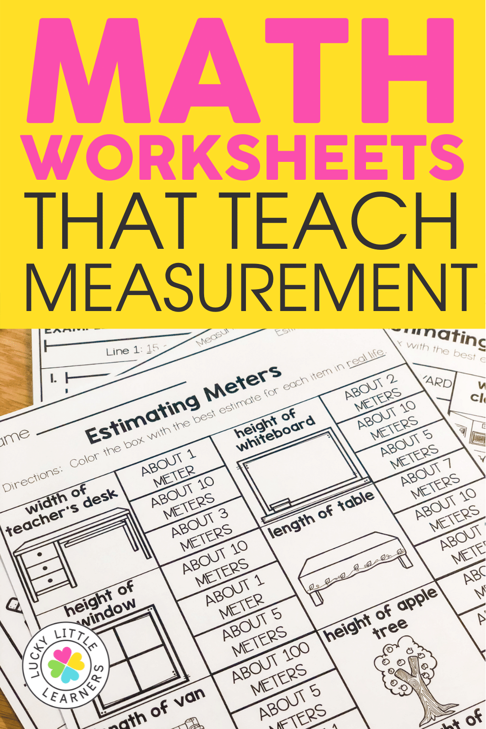 Second Grade Math Worksheets: Measurement, Data, Time & Money - Lucky ...