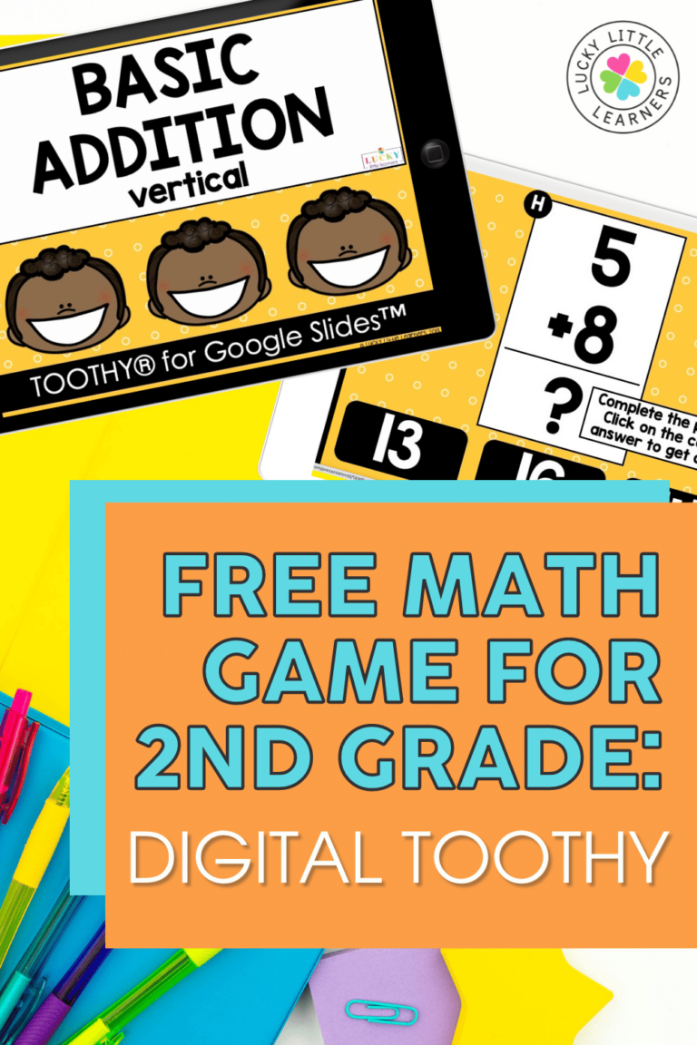 Free Math Game for 2nd Grade: Digital Toothy - Lucky Little Learners