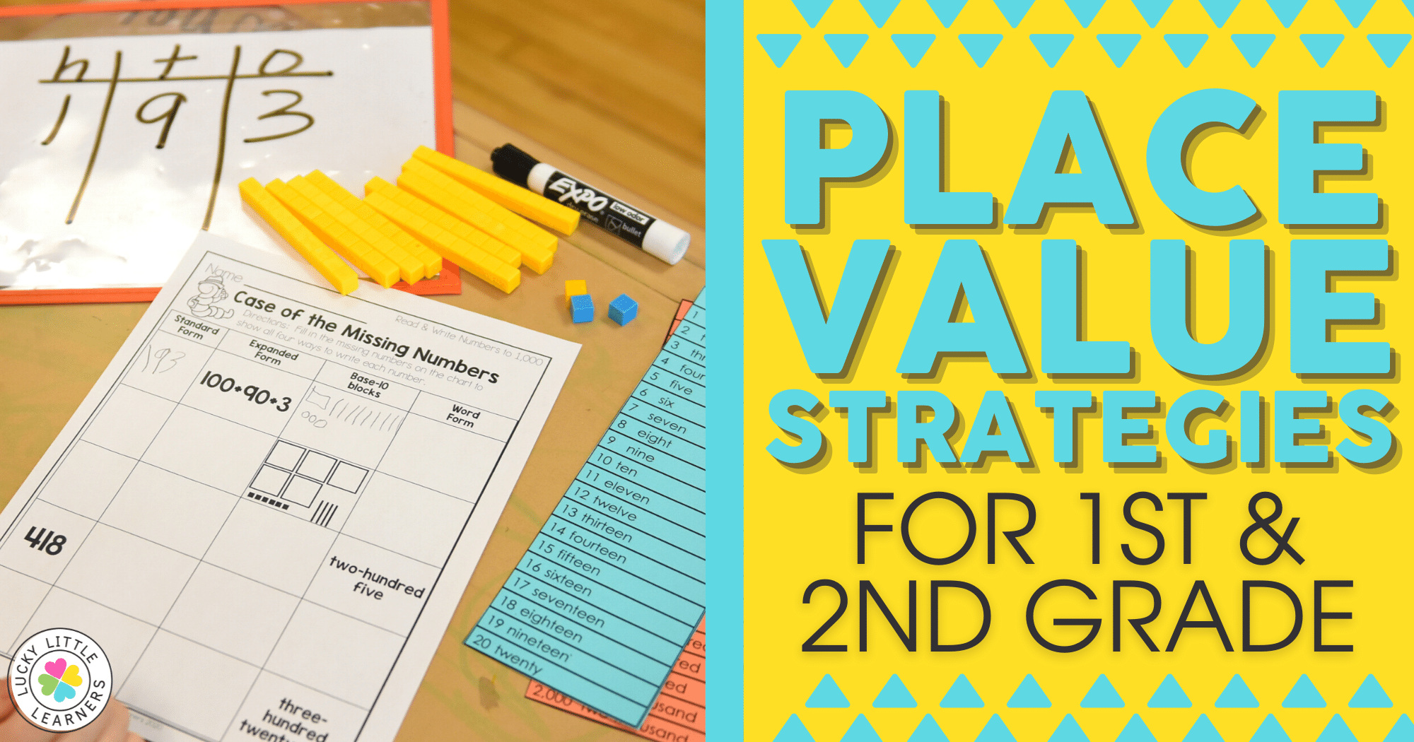 Place Value Strategies For 1st And 2nd Grade Lucky Little Learners