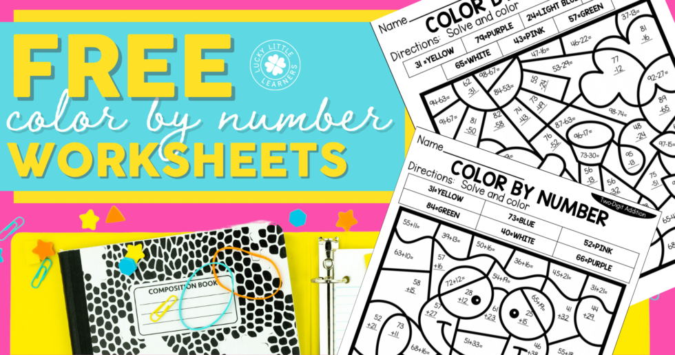 5 Ways to Use Free Color by Number Sheets in 2nd Grade - Lucky Little ...