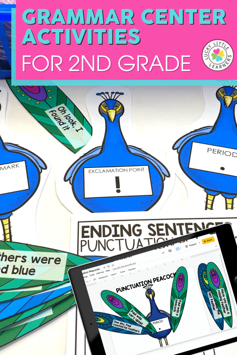 Grammar Center Activities for 2nd Grade - Lucky Little Learners