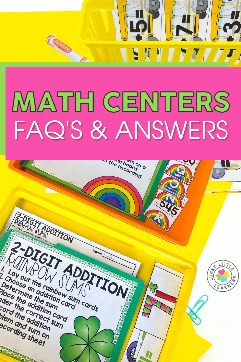 Math Center FAQ's & Answers - Lucky Little Learners