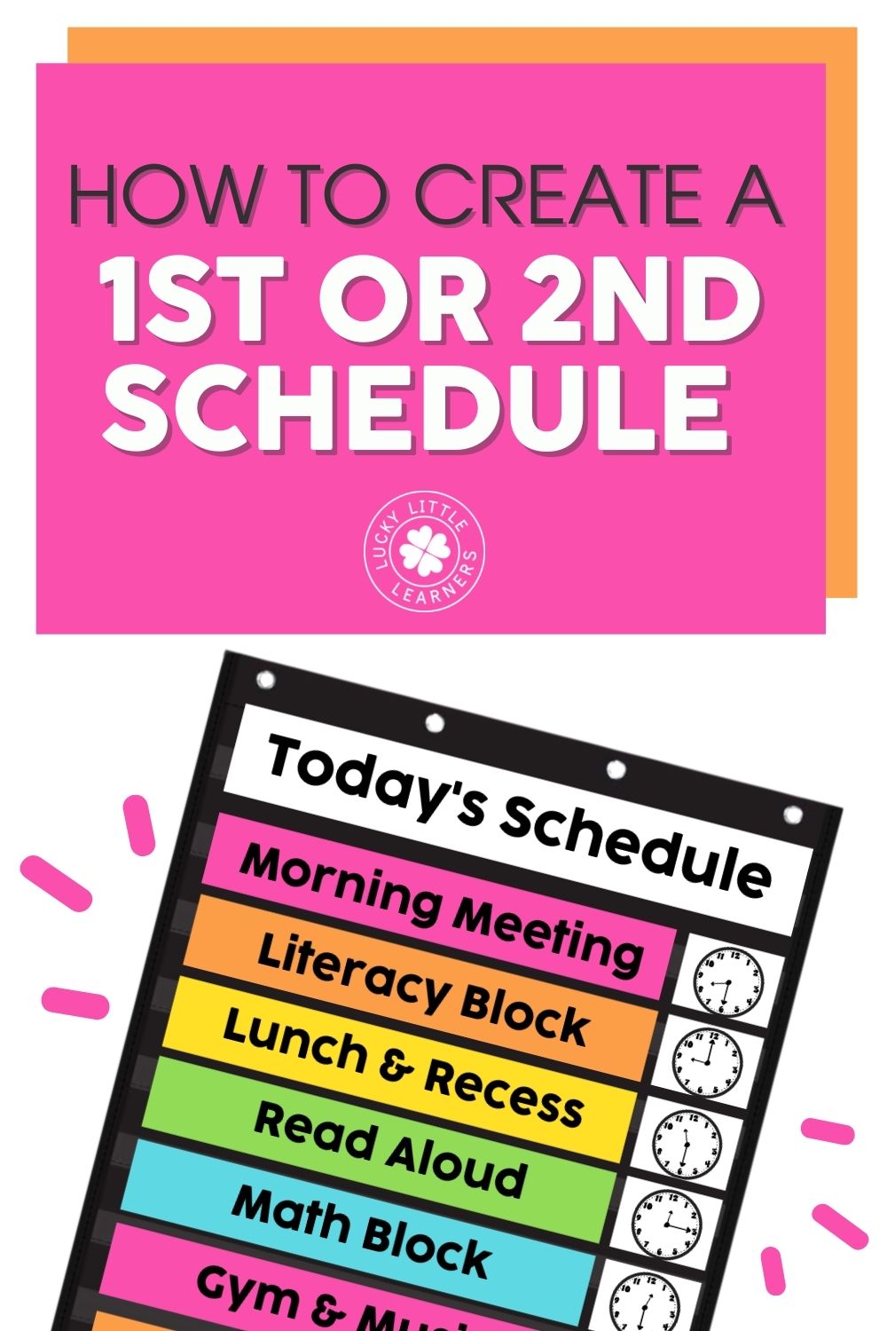 How to Create a 1st or 2nd Grade Schedule - Lucky Little Learners