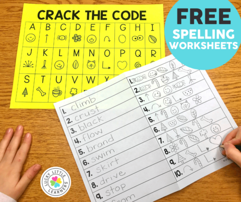 Free No Prep Spelling Worksheets - Lucky Little Learners