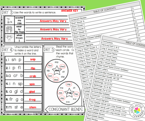Free Daily Phonics Activities for 2nd Grade - Lucky Little Learners